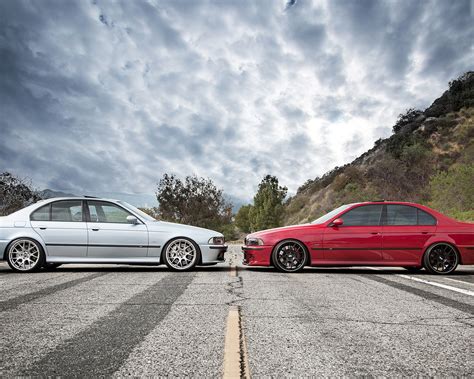 배경 화면 Bmw M5 E39 빨간색과 파란색 자동차 1920x1200 그림 이미지