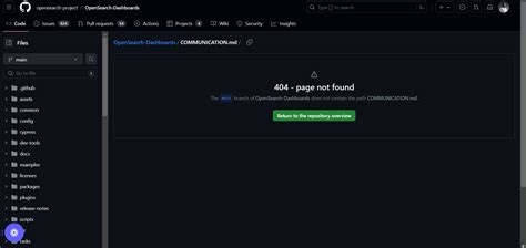 Bug The Communication Guide Link Is Broken · Issue 4768 · Opensearch