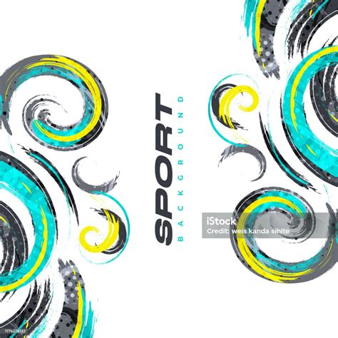 스포티한 스타일과 하프톤 효과가 있는 추상적인 브러시 배경 배너 포스터 또는 스포츠 배경에 대한 브러시 스트로크 그림입니다