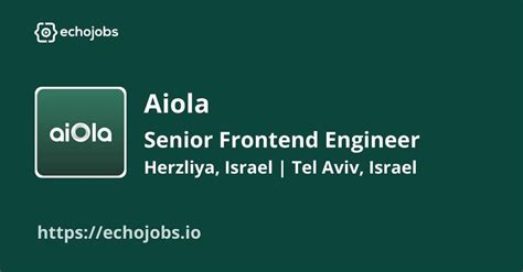 hiring senior frontend engineer herzliya israel tel aviv israel