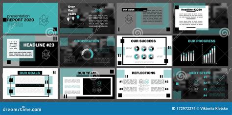 Ppt Portfolio Template Infographic Elements Cool Vector Illustration
