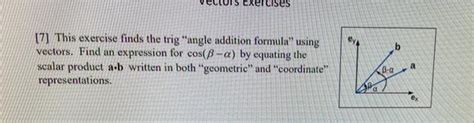 Solved Vectors Exercises This Exercise Finds The Trig Chegg