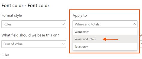 Powerbi Conditional Formatting General Total Visual Table Stack Overflow