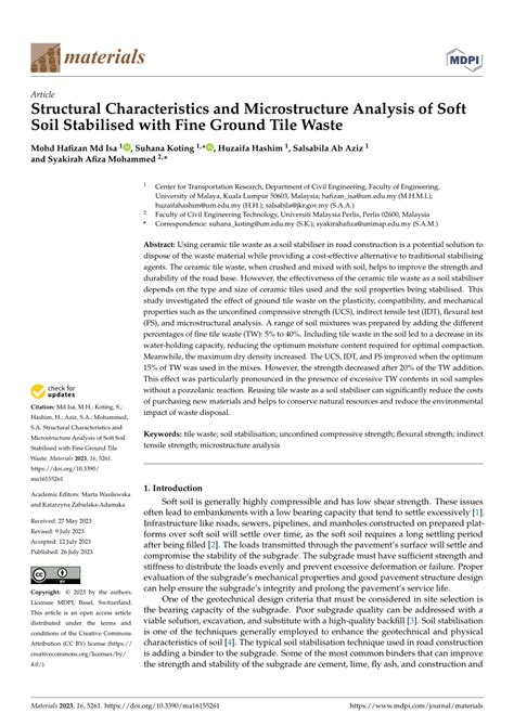 Pdf Structural Characteristics And Microstructure Analysis Of Soft