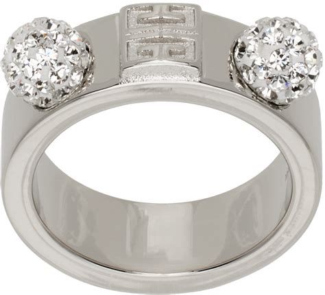 Givenchy실버 4g 크리스탈 링 할인