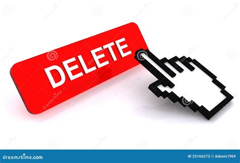 Hand Cursor And Delete Button Stock Illustration Illustration Of Symbol Push