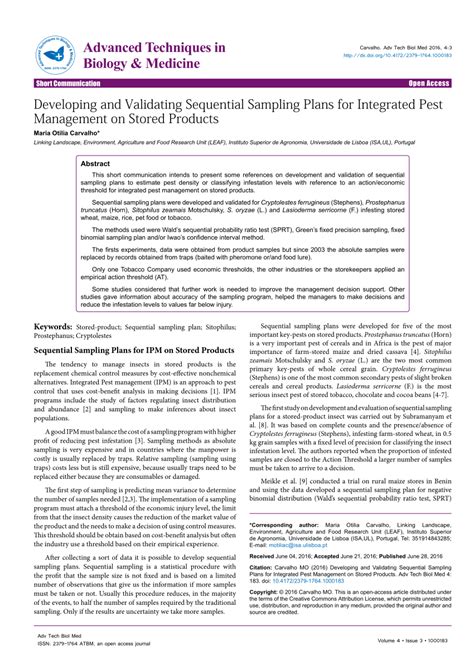 Pdf Developing And Validating Sequential Sampling Plans For