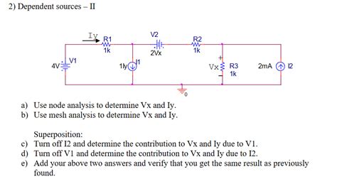 Solved Dependent Sources II A Use Node Analysis To Chegg