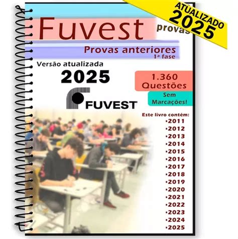 Fuvest 1a Fase Provas Anteriores Gabaritos Apostila Mercadolivre