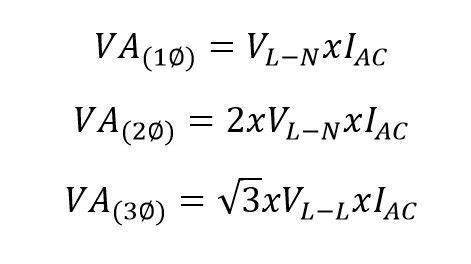 Amperes To VA Convert Calculator Chart And Formula