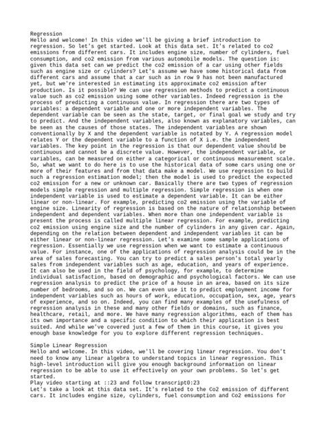 Ai Ml Pdf Errors And Residuals Regression Analysis