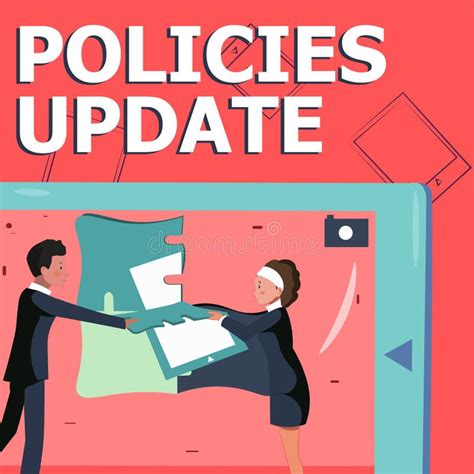 Text Caption Presenting Policies Update Concept Meaning Act Of Adding