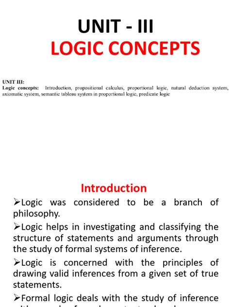 Ai Unit 3 Pdf Interpretation Logic First Order Logic