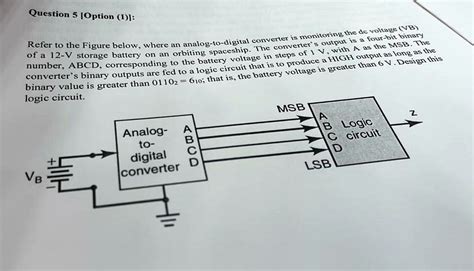 SOLVED The DC Voltage To Binary Converter Is Monitoring A Four Bit Binary Refer To The Figure