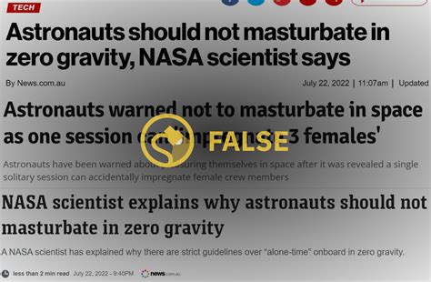 Did NASA Warn Astronauts Not To Masturbate In Space Snopes Com