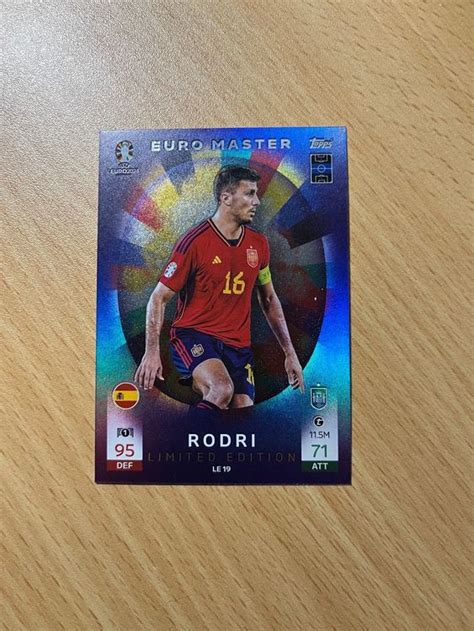 Topps Match Attax Euro 2024 Limited Edition Rodri Neu Gemäss
