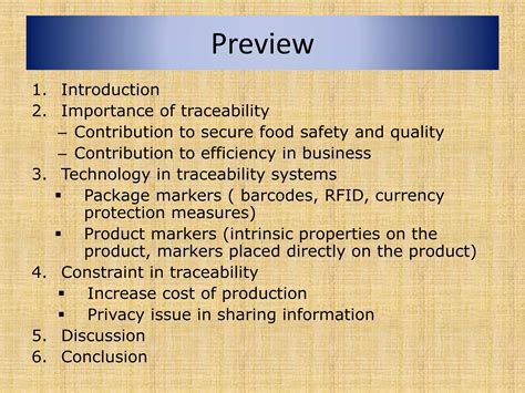 The Importance Of Traceability Pptx