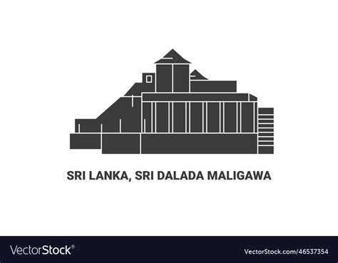 Sri Lanka Dalada Maligawa Travel Landmark Vector Image