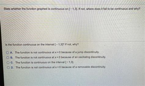 solved state whether the function graphed is continuous on