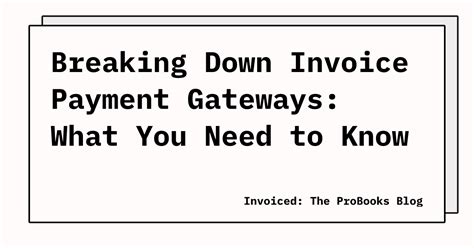 Breaking Down Invoice Payment Gateways What You Need To Know Invoiced The Probooks Blog