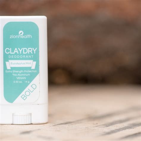 Travel Size CLAYDRY BOLD Eucalyptus Mint Vegan Deodorant |Extra ...