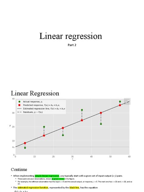 Linear Regression Part 2 Pdf Errors And Residuals Mean Squared Error