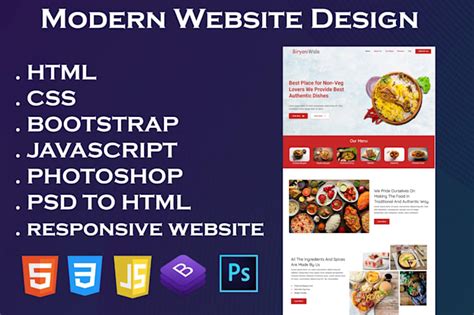 Create A Responsive Website Using Html And Css And Bootstrap By Mohammadsaad012 Fiverr