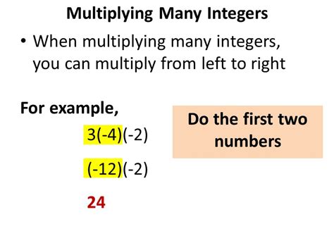 Multiplying Integers Examples