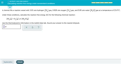 Solved O ENTROPY AND FREE ENERGY Calculating Reaction Free Chegg Com