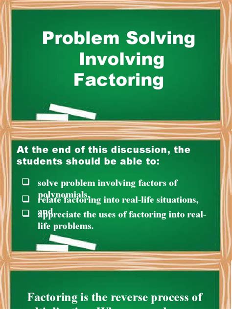 lesson 1h problem solving involving factoring pdf factorization