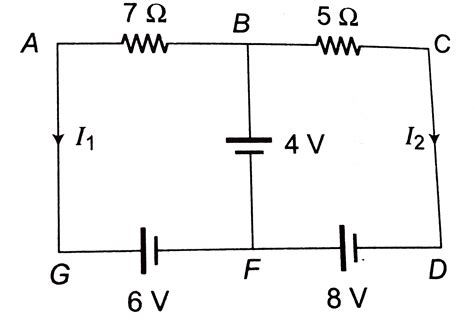 In The Given Circuit Currents I1 And I2 Are