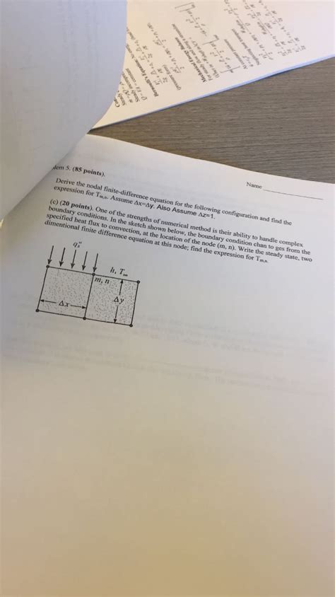 Solved 5 85 Points Derive The Nodal Finite Difference
