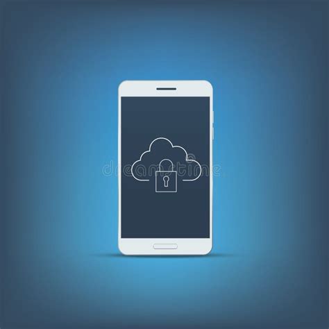 Cloud Computing In Your Smartphone Mobile Phone Stock Vector Illustration Of Icons Cellphone
