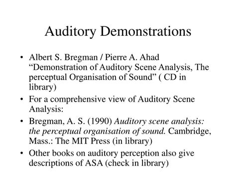 Ppt Auditory Scene Analysis Asa Powerpoint Presentation Free