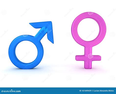 3d Rendering Of Male And Female Gender Symbols Stock Illustration