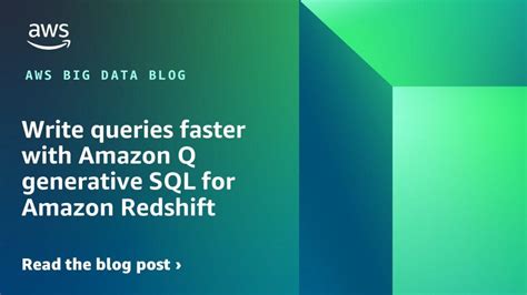 debu panda on linkedin write queries faster with amazon q generative