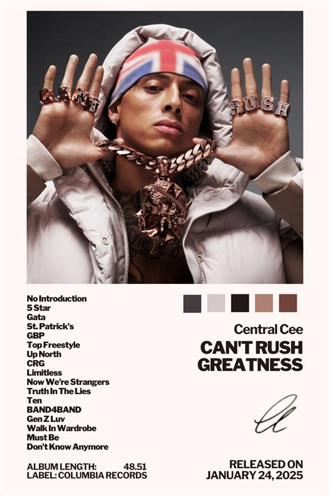 Cant Rush Greatness Central Cee Poster In 2025 Music Poster