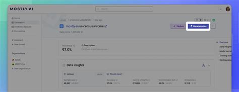 Mostly Ai Synthetic Datasets Create A New Synthetic Dataset From