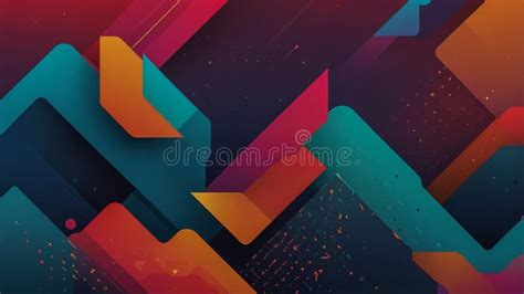 Abstract Geometric Background With Vibrant Colors Stock Illustration Illustration Of