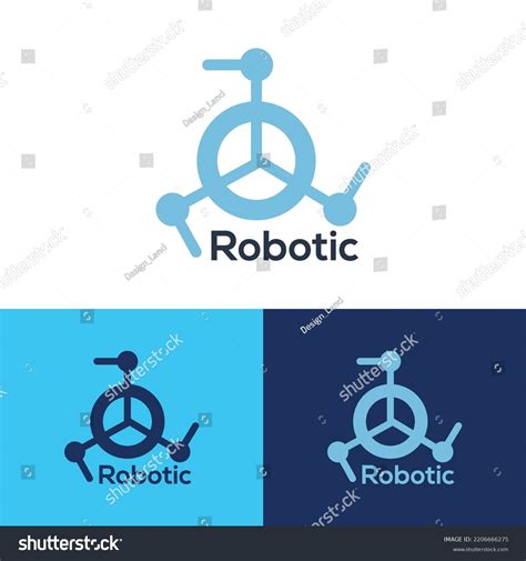 Robotic Logo Design Vector Templet Stock Vector Royalty Free 2206666275 Shutterstock