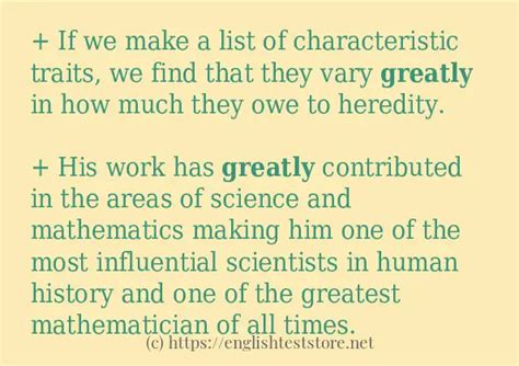 In Sentence Use Of Greatly Englishteststore Blog