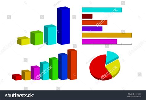 Bar Graph And Pie Chart Diagrams Stock Vector Illustration Shutterstock