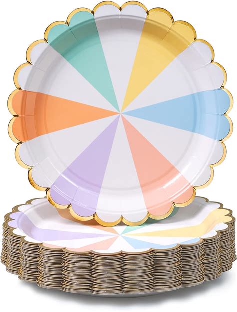 Confettiville Party Paper Plates 50 Pack Disposable Paper