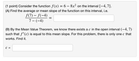 solved 1 point consider the function f x 6−8x2 on the