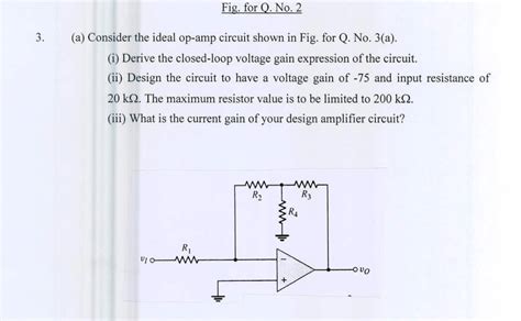 Solved A Consider The Ideal Op Circuit Shown In Fig Chegg