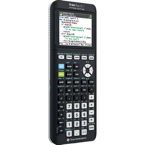 Texas Calculatrice Graphique Ti 84 Plus Ce T Python Edition Noir