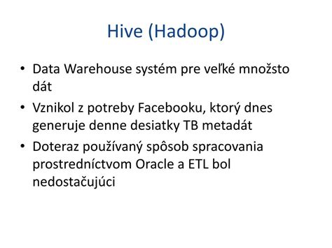 PPT Hive Hadoop PowerPoint Presentation Free Download ID