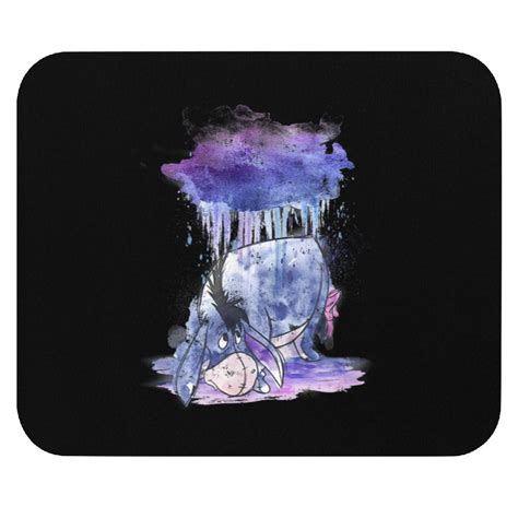 Disney Winnie The Pooh Cute Eeyore Watercolor Rain Cloud Mouse Pads