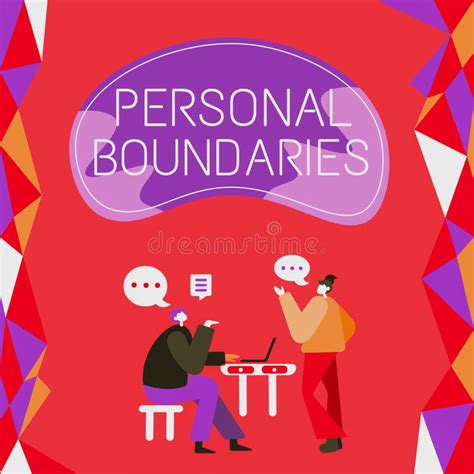 Text Sign Showing Personal Boundaries Internet Concept Something That
