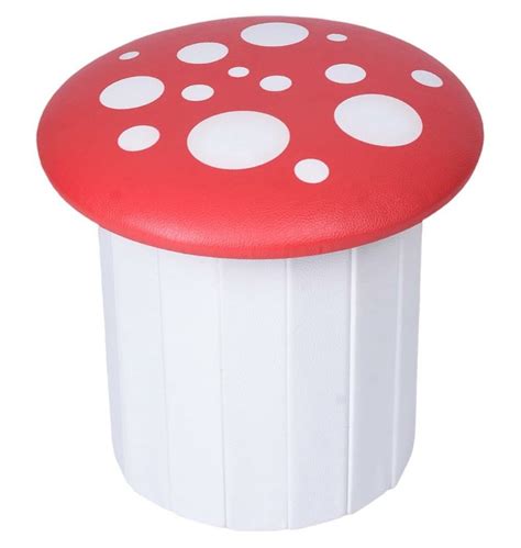 버섯 의자 소년과 소녀를 위한 귀여운 버섯 오토만 장난감 옷을 보관할 수 있는 다목적 버섯 의자 티몬